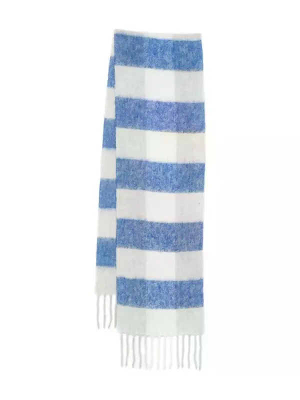 WRSTBHVR Rania Fringe-edge Scarf - Blue