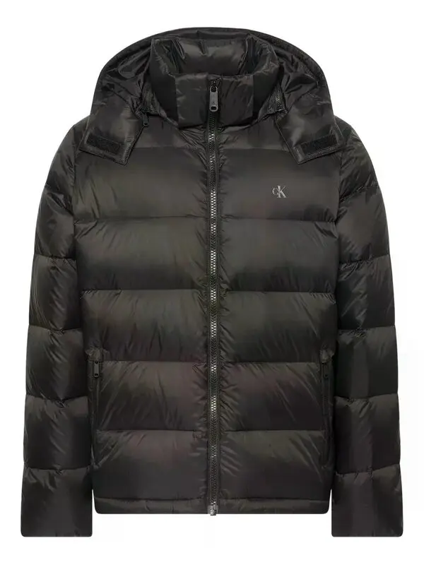 Calvin Klein Quilted Hooded Jacket With Logo Detail