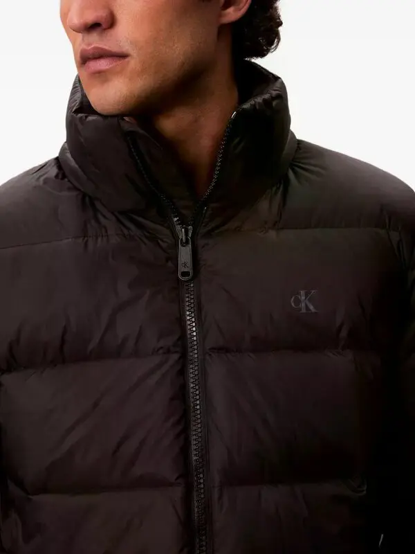Calvin Klein Quilted Hooded Jacket With Logo Detail