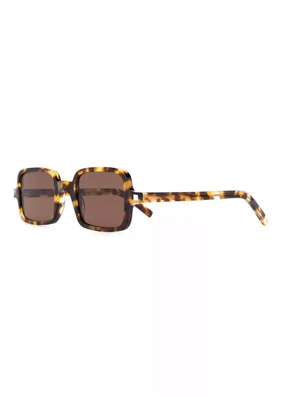 Saint Laurent Tortoiseshell Square Sunglasses
