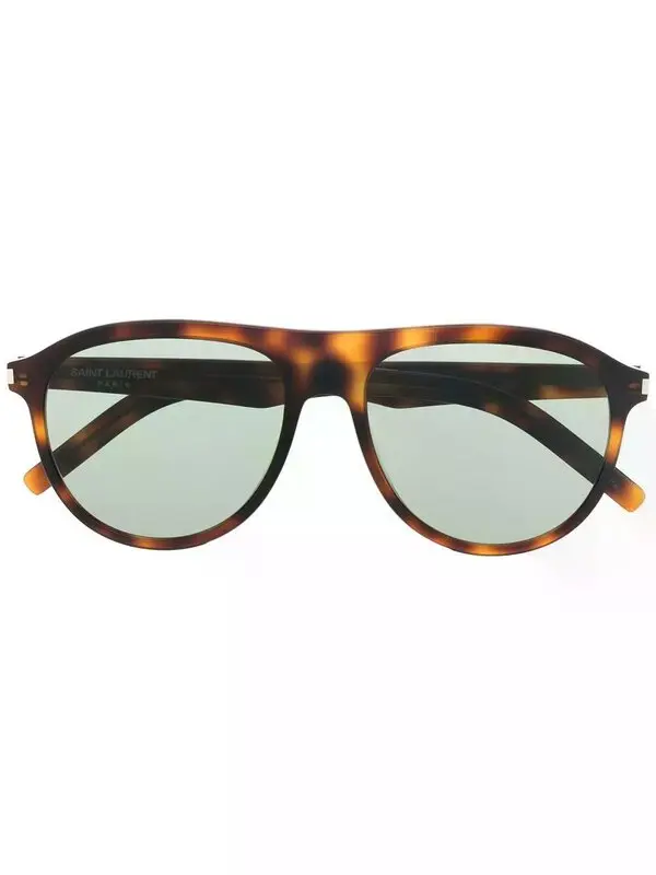 Saint Laurent Tortoiseshell Tinted Sunglasses - Brown