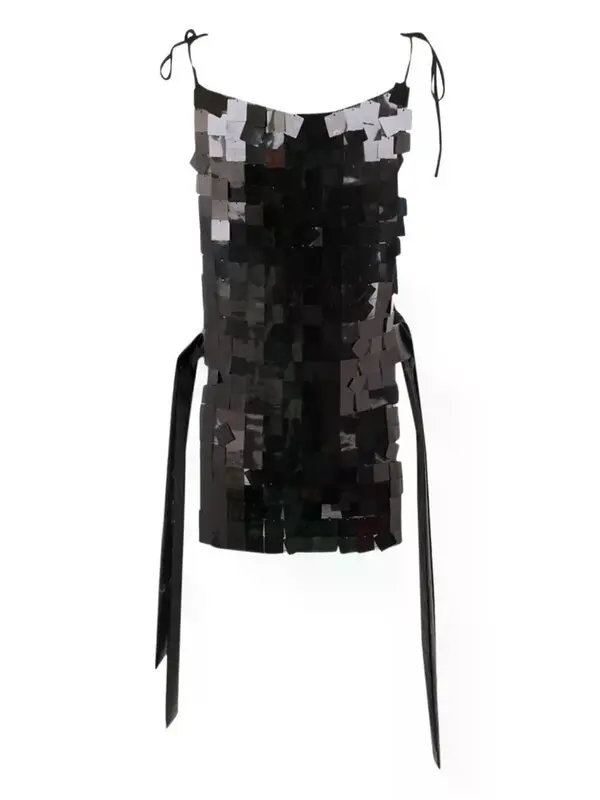 MARIA CALDERARA Tie-strap Mini Dress - Black