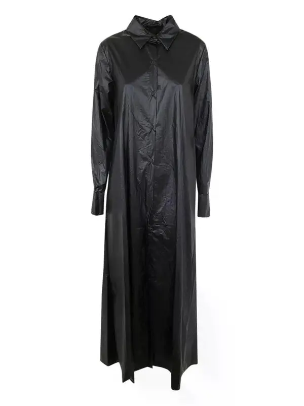 MARIA CALDERARA Buttoned Shirt Dress - Black