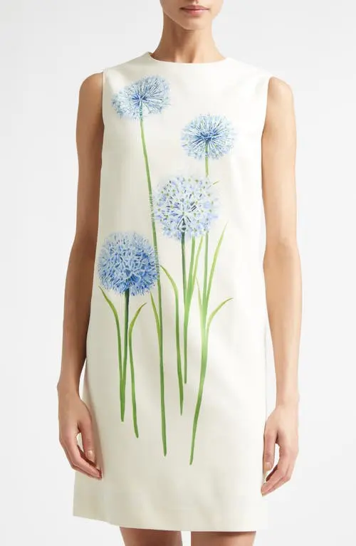 Oscar De La Renta Allium Print Shift Dress