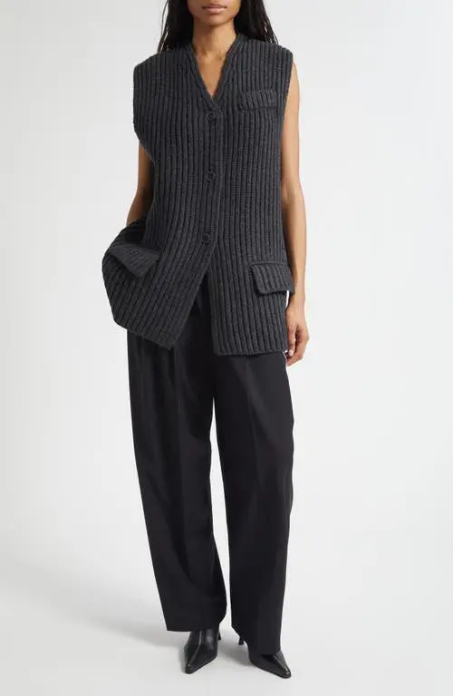 Alexander Wang Oversized Rib Wool Button-up Vest