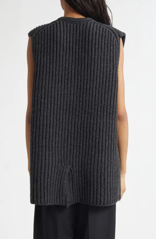 Alexander Wang Oversized Rib Wool Button-up Vest