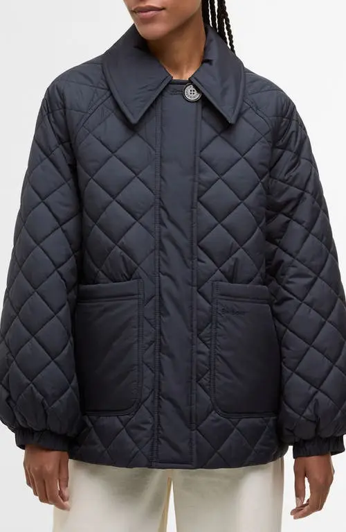 Barbour Laoise Diamond Quilted Jacket - Dark Navy/ancient Poplar