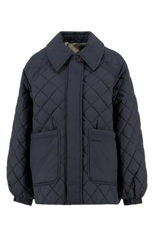 Barbour Laoise Diamond Quilted Jacket - Dark Navy/ancient Poplar
