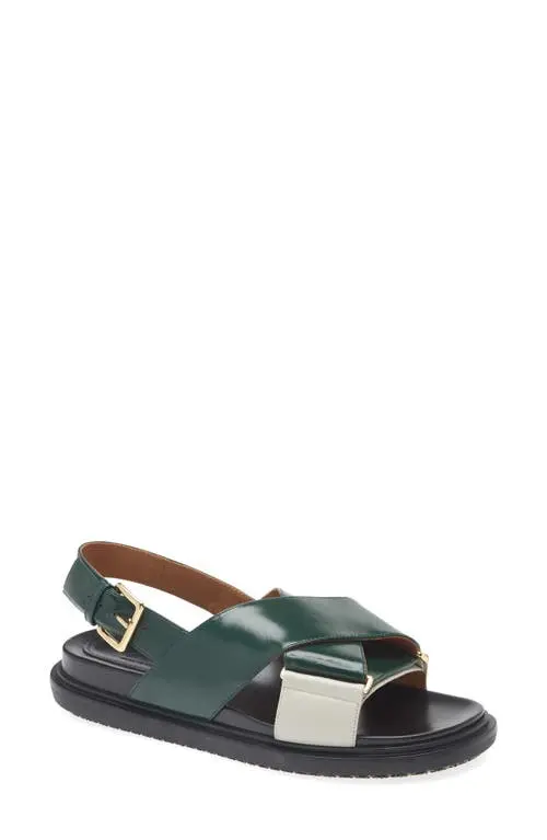 Marni Fussbett Crisscross Sandal - Green
