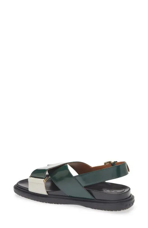 Marni Fussbett Crisscross Sandal - Green