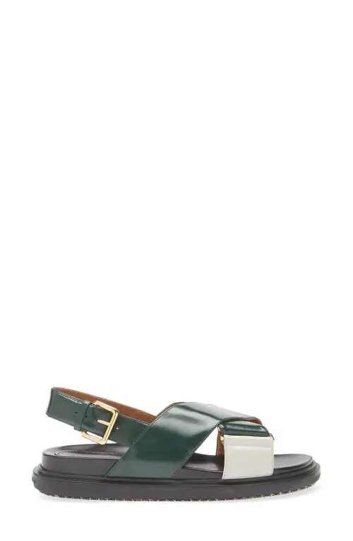 Marni Fussbett Crisscross Sandal - Green