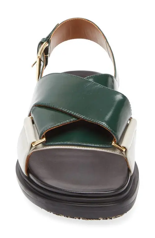 Marni Fussbett Crisscross Sandal - Green