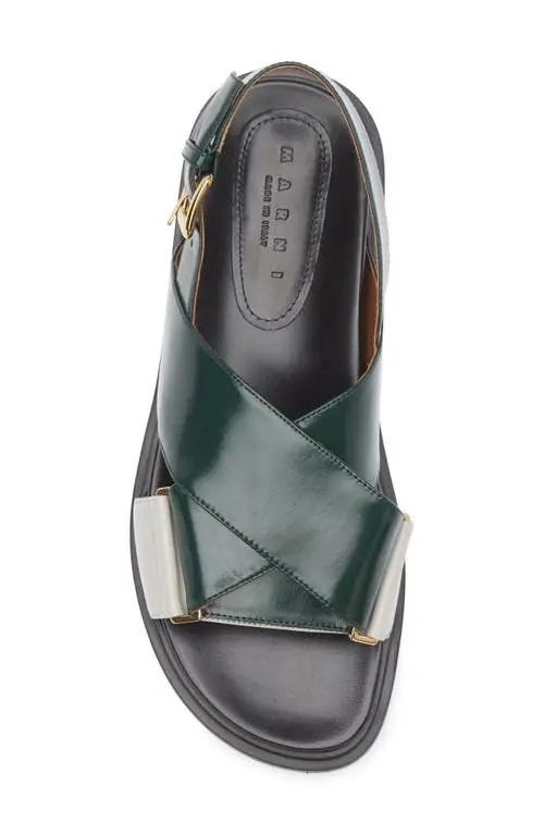 Marni Fussbett Crisscross Sandal - Green