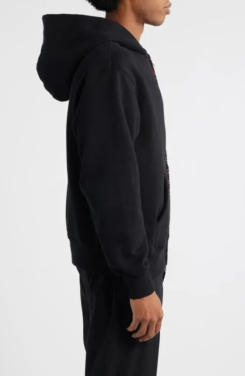 PLEASURES Impact Zip Graphic Hoodie - Black