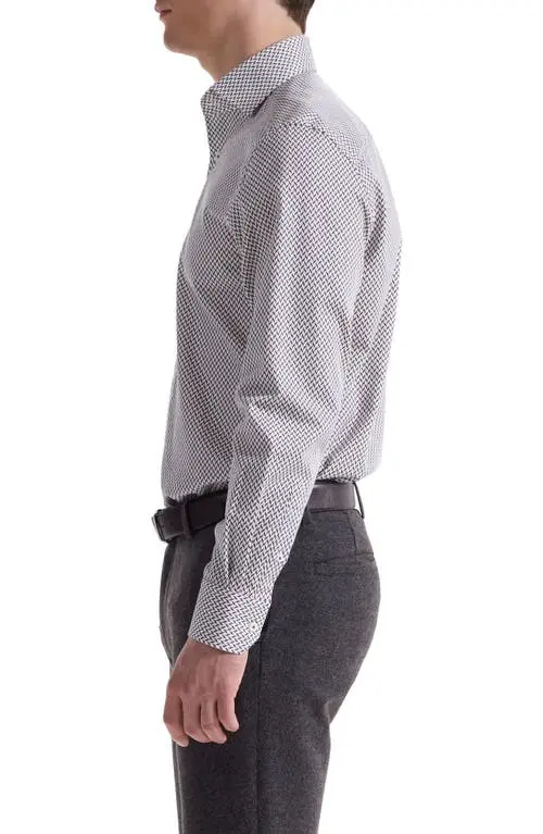 Bugatchi Alvin Shaped Fit Herringbone Button-up Shirt