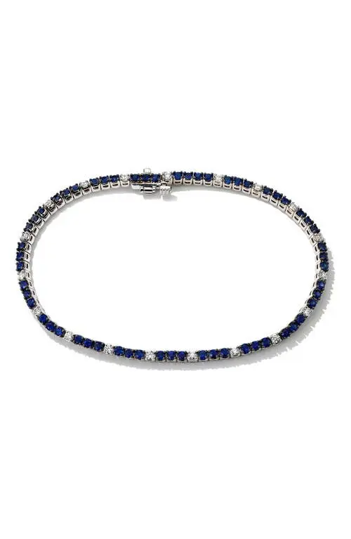 MARK HENRY Gemstone And Diamond Tennis Bracelet - Sapphire
