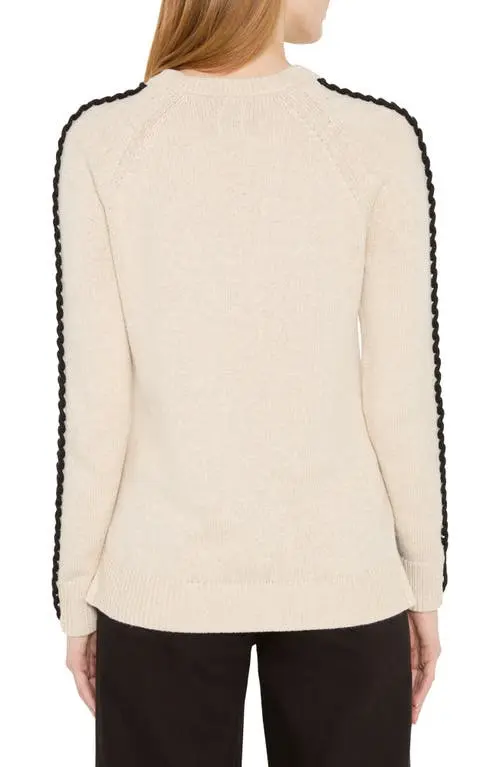 NIC+ZOE Metallic Thread Crewneck Pullover Sweater