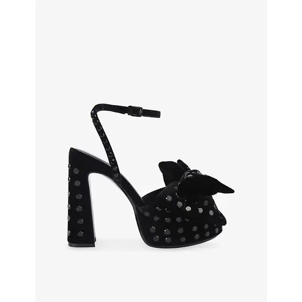 Kurt Geiger Studded Faux-leather Heeled Sandals