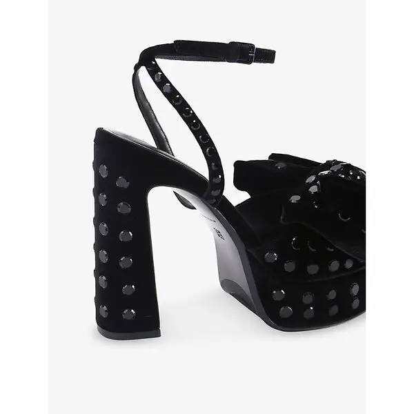 Kurt Geiger Studded Faux-leather Heeled Sandals