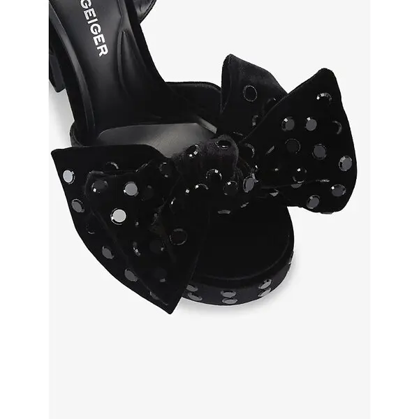 Kurt Geiger Studded Faux-leather Heeled Sandals