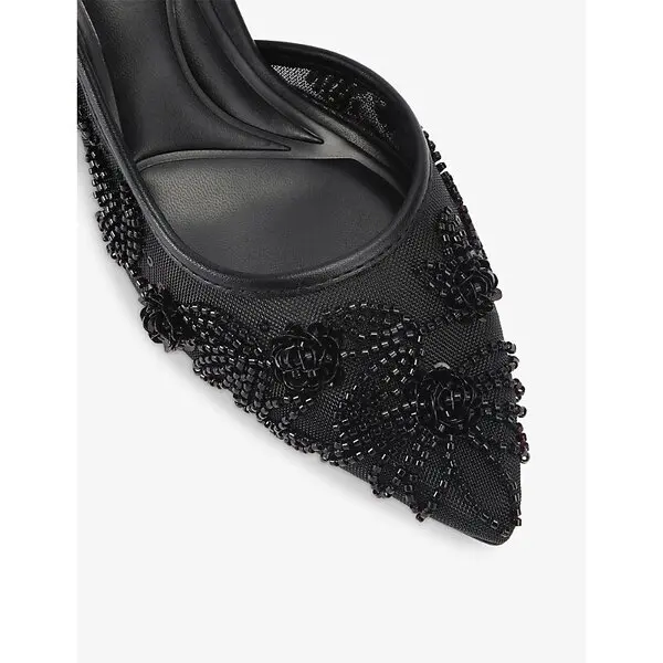 Kurt Geiger Aria Low Beaded Mesh Heeled Courts