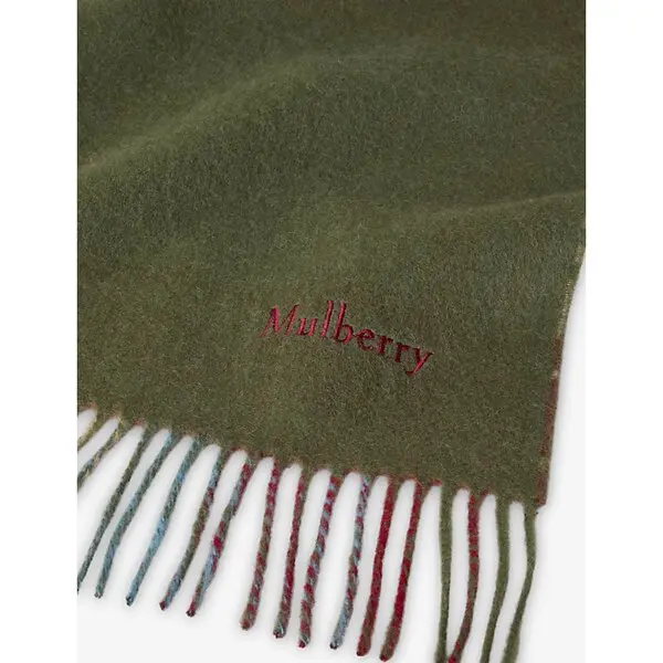 Mulberry Heritage Check Reversible Wool Scarf