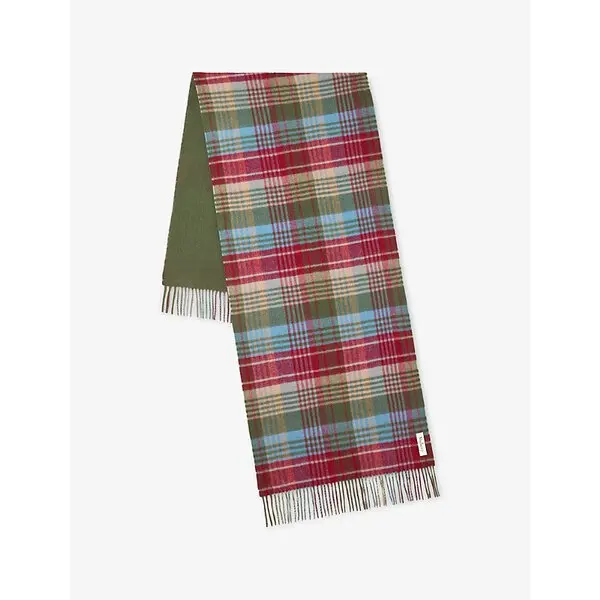 Mulberry Heritage Check Reversible Wool Scarf