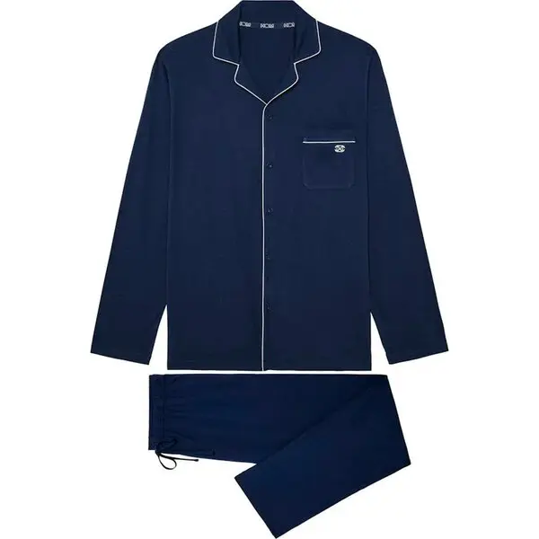 HOM Rafael Long Pajama Set - Navy