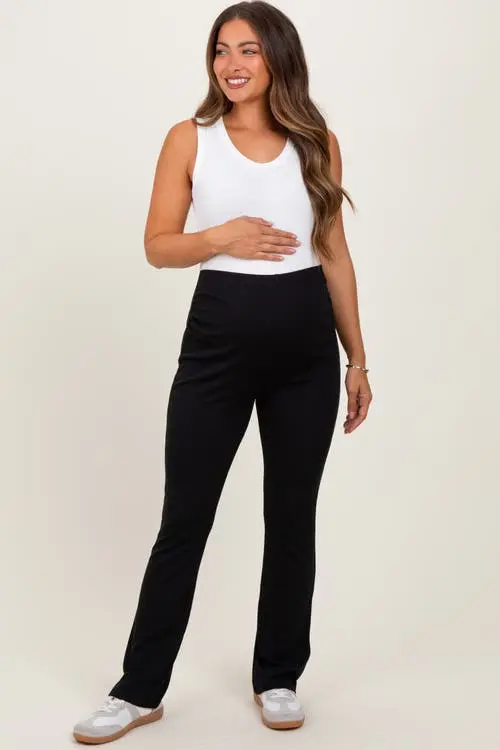 PINKBLUSH High Waist Maternity Kick Flare Trousers