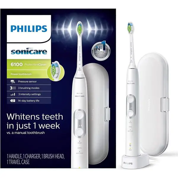 PHILIPS SONICARE Protectiveclean 6100 Electric Toothbrush Case - White