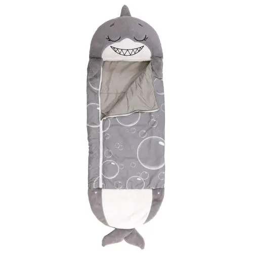 HAPPY NAPPERS Grey Shark 2 In 1 Pillow & Sleeping Bag Medium - Gray