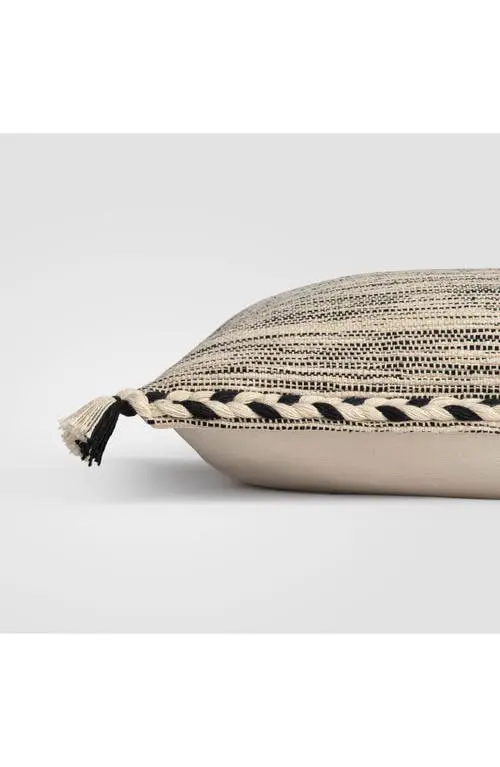 CRANE HOME Black & White Braided Accent Pillow