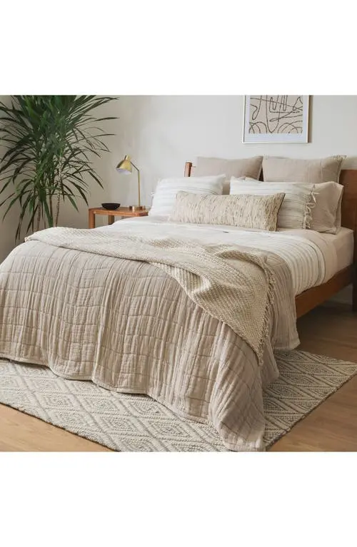 CRANE HOME Set Of 2 Quilted Euro Pillow Shams