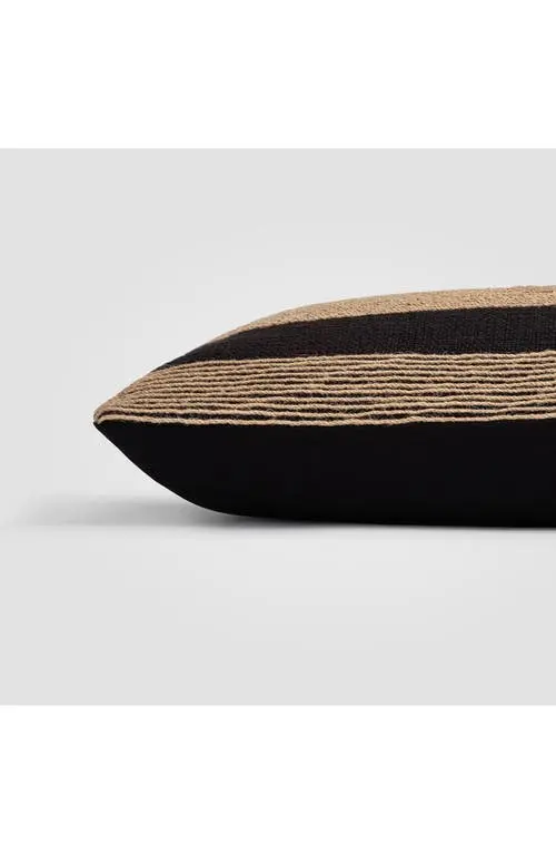CRANE HOME Balance Jute Embroidery Lumbar Pillow