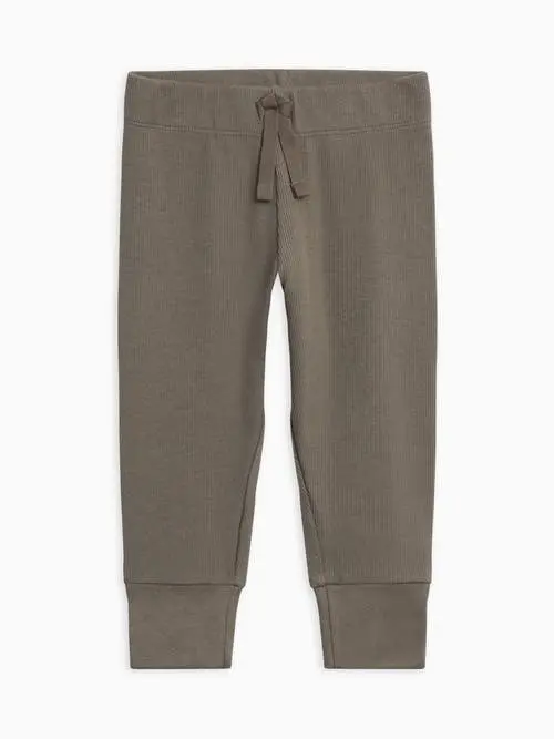 KENDI Charlie Ribbed Joggers - Olive
