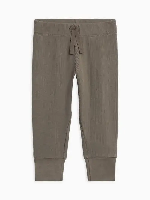 KENDI Charlie Ribbed Joggers - Olive