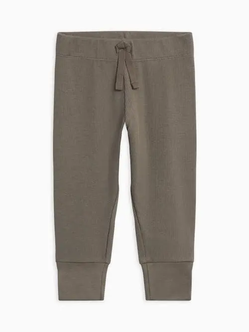 KENDI Charlie Ribbed Joggers - Olive