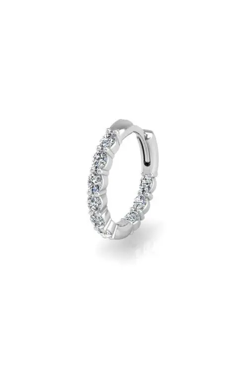 SEED2STONE Single Diamond Hoop Earring - White Gold