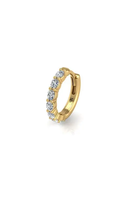 SEED2STONE Single Diamond Hoop Earring - Yellow Gold