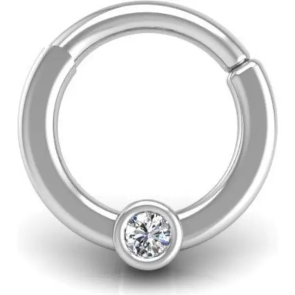 SEED2STONE Diamond Flat Hoop - Silver