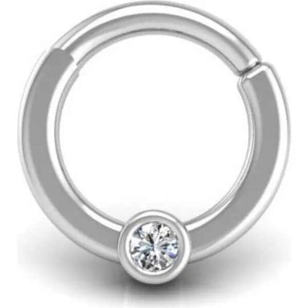 SEED2STONE Cyclops Lab-grown Diamond Hoop Earring - Silver