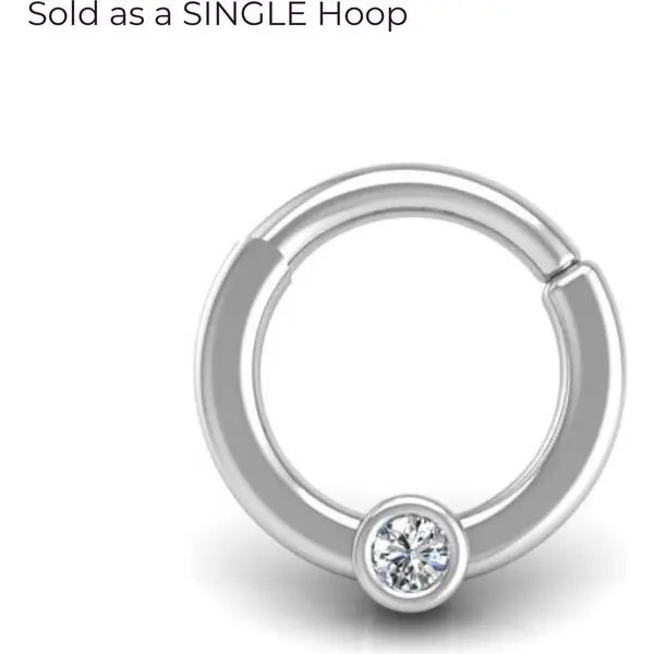 SEED2STONE Cyclops Lab-grown Diamond Hoop Earring - Silver