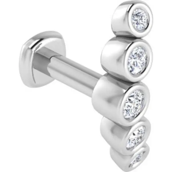 SEED2STONE Rockstar Diamond Flat Back Single Stud - White Gold