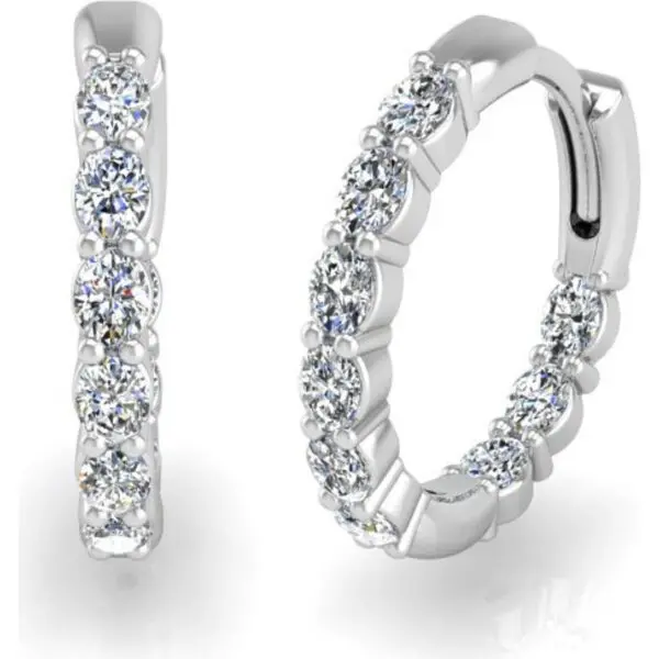 SEED2STONE The Big-o Diamond Hoops - White Gold