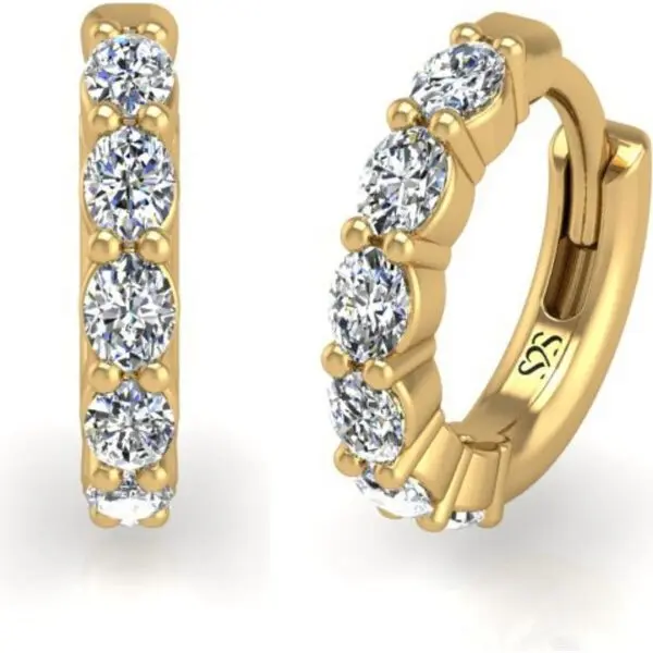 SEED2STONE The Big-o Diamond Hoop Earrings - Yellow Gold