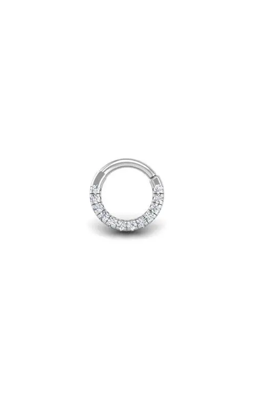 SEED2STONE Pavé Set Lab-grown Diamond Hoop - Silver