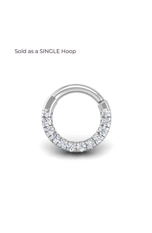 SEED2STONE Pavé Set Lab-grown Diamond Hoop - Silver