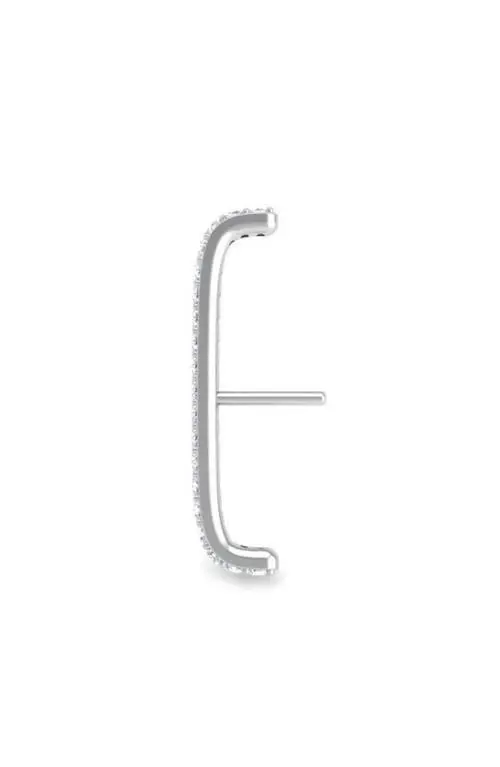 SEED2STONE Diamond Pavé Vertical Ear Crawler - Silver