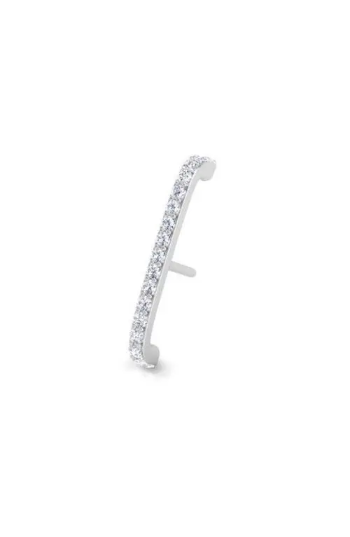 SEED2STONE Diamond Pavé Vertical Ear Crawler - Silver