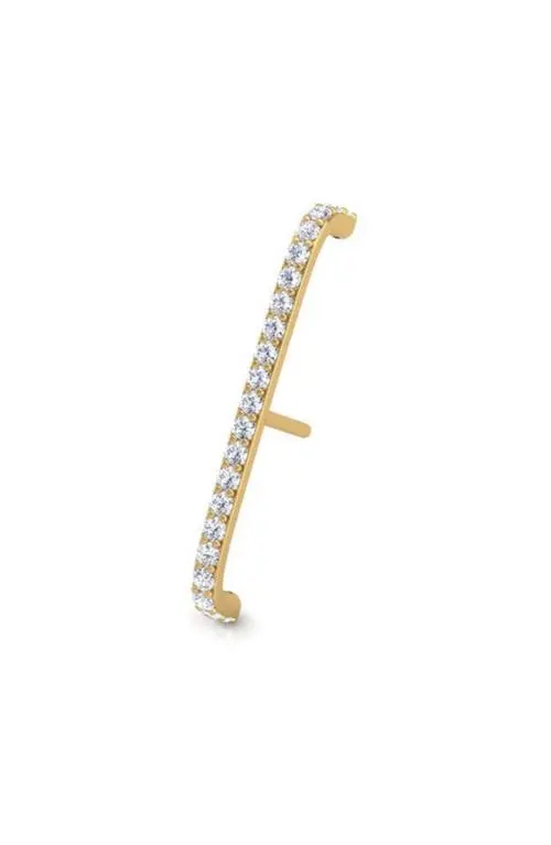 SEED2STONE Diamond Pavé Vertical Ear Crawler - Yellow Gold